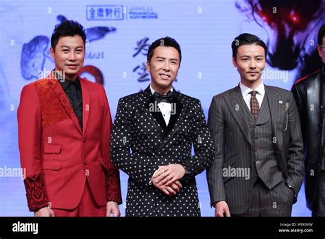 From Left Hong Kong Actors Patrick Tam And Donnie Yen And Chinese