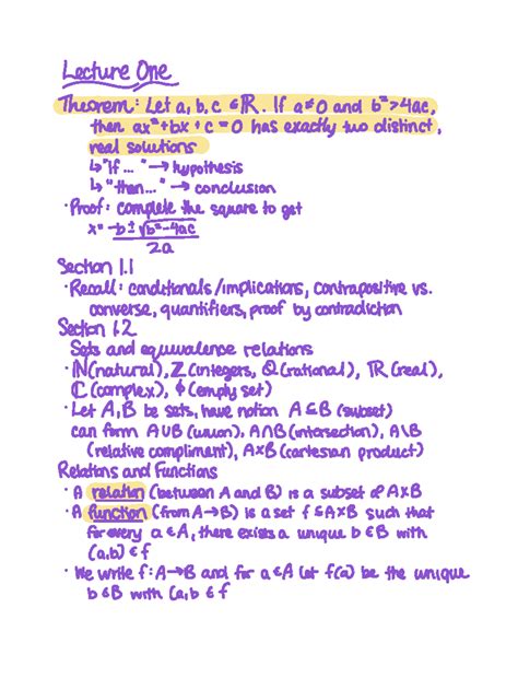 Abstract Algebra Lecture 1 Learnt Theorem Let A B C E Ir If A O And B 4 Ac Then Ax T Bx T C O
