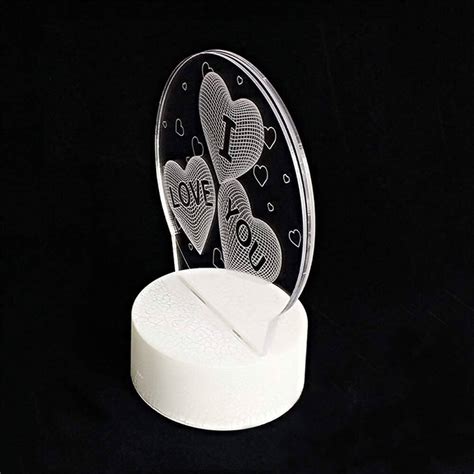 3d Night Light I Love You Leeter Illusion Lamp Touch Led Three Colors