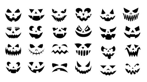 Gruselige Gesichter Halloween Smiley Kürbisgesichter gruselige Jack