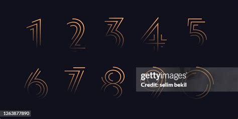 Numbers Set Vector Font Alphabet High Res Vector Graphic Getty Images