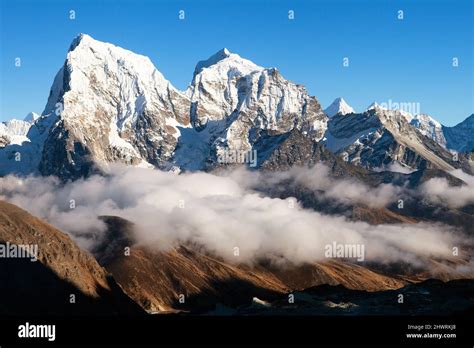 Evening View From Gokyo Ri To Arakam Tse Cholatse And Tabuche Peak