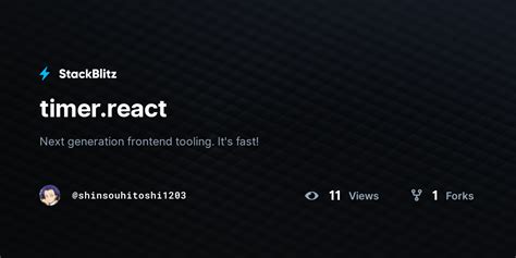 Timer React StackBlitz