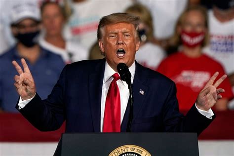 Trump Reports Raising 210 Million Last Month Lagging Behind Bidens Record Breaking August