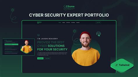 csume v2 onepage cyber security portfolio tailwind template