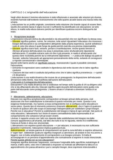 Riassunto Educazione Come Sfida Della Libertà Docsity