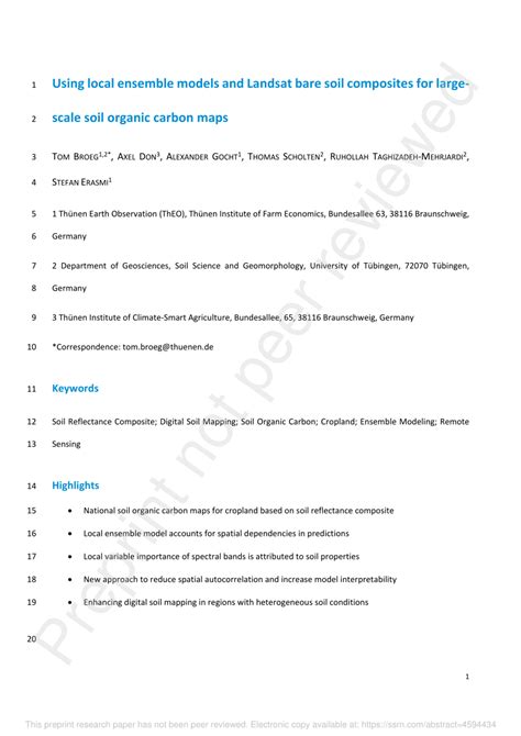 PDF Using Local Ensemble Models And Landsat Bare Soil Composites For