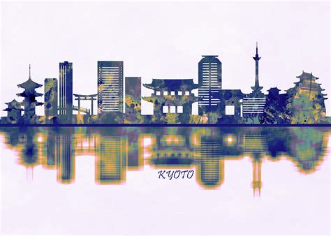 Kyoto Skyline Mixed Media By NextWay Art Fine Art America