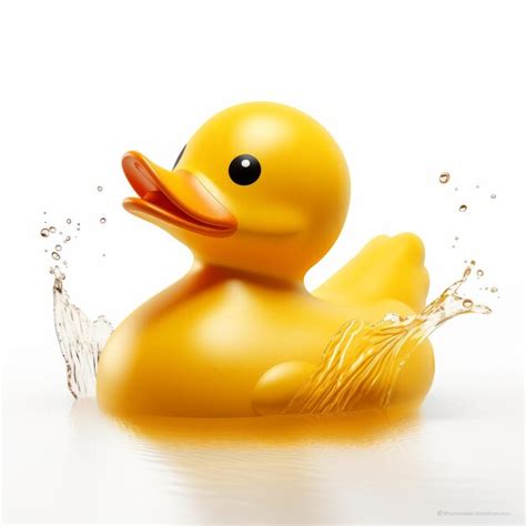 Premium Photo Yellow Rubber Duck Isolated On White Background 3d Render