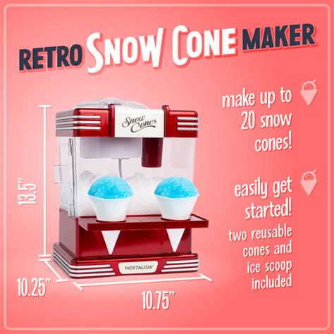 Nostalgia Electrics Nostalgia Retro Single Countertop Snow Cone Maker
