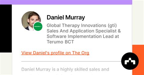 Daniel Murray Global Therapy Innovations Gti Sales And Application