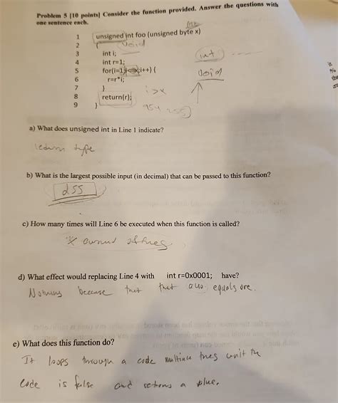 Solved Problem 5 10 Points Consider The Function Provided