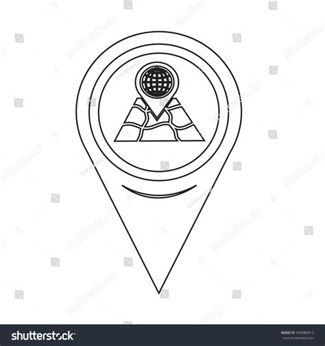 Map Pin Pointer Icon Stock Vector Royalty Free 349080413 Shutterstock
