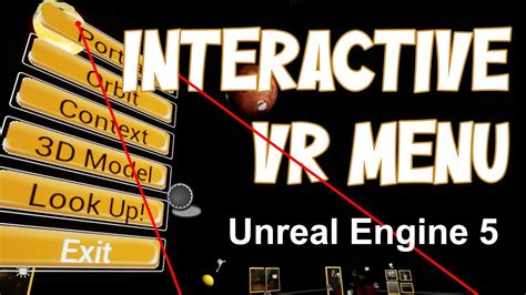 How I created Interactive VR Menus in Unreal Engine 5.5.4 - YouTube