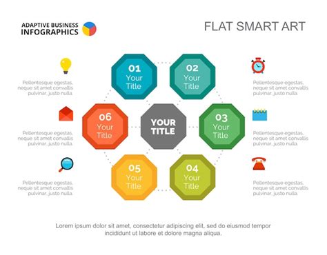 Premium Vector Six Workflow Elements Slide Template