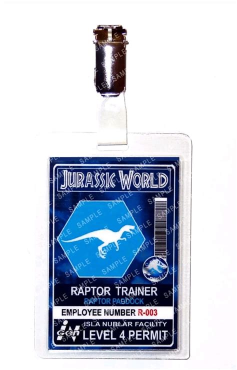 Dr Ian Malcolm From Jurassicworld Name Badge With Pin Fastener