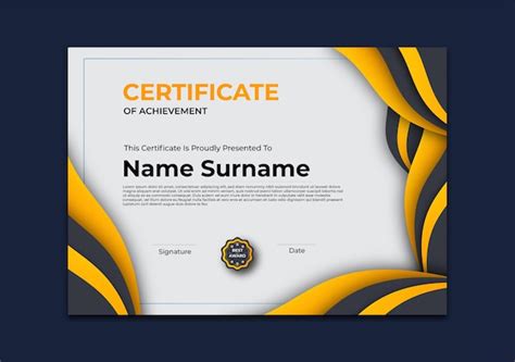 현대 인증서 디플로마 전문가 프리미엄 벡터