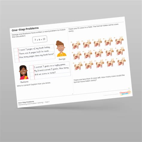 One Step Problems Reasoning And Problem Solving Resource Classroom