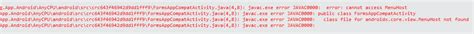 Javacexe Error Javac0000 Error Cannot Access Menuhost · Issue 6782 · Dotnetandroid · Github