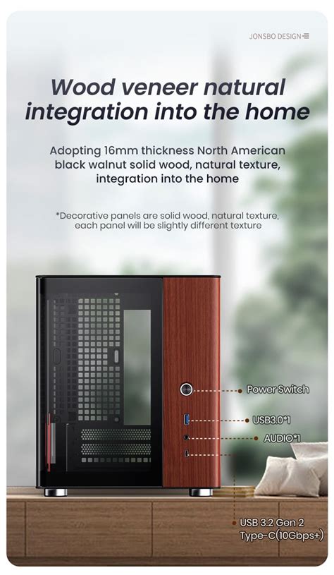 Jonsbo Tk 0 Separated Cabinet Itx Case Mini Tower270° Dual Curved