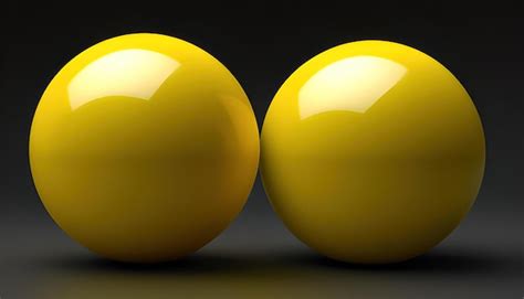 Premium Ai Image Two Yellow Balls