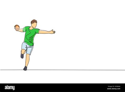 One Continuous Line Drawing Of Young Sporty Man Exercise To Focus While
