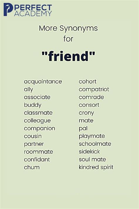Synonyms For Friend