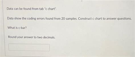 Solved Data Can Be Found From Tab C Chart Data Show The Chegg