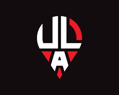 Premium Vector Ula Letter Location Shape Logo Design