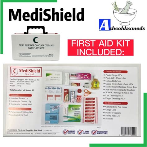 Medishield Emergency First Aid Kits Mas 319 Or Eq 319 1 Unit Equipped