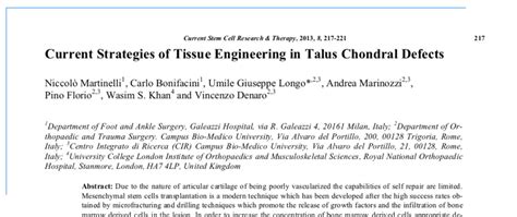 Nuove Tecniche Di Ingegneria Tissutale