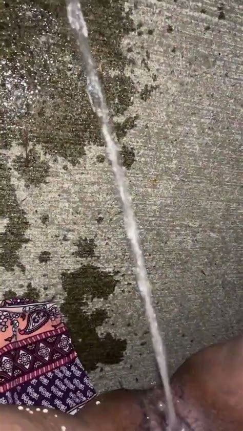Grl Leaves A Puddie After Emptying Bladder On Concrete2