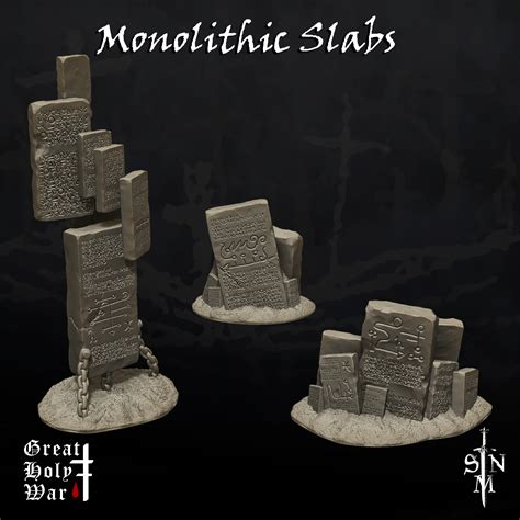 🎲 Great Holy War Monolithic Slabs・ 3d File For 3d Printing・cults