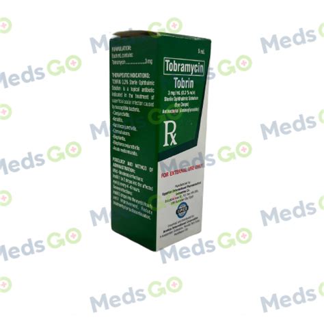 Tobrin Tobramycin 3mg Ml 0 3 W V Sterile Ophthalmic Solution Eye Drops 5ml Price In The