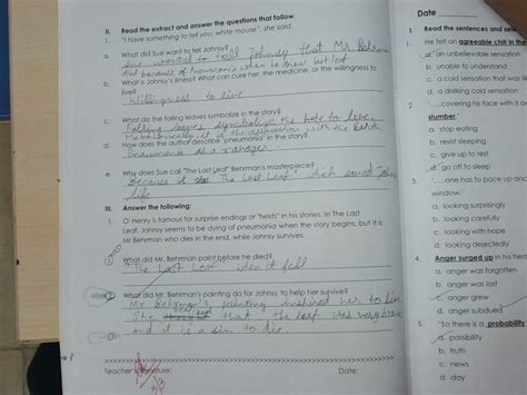 Class A Pis Ahmd English Workbook Solution