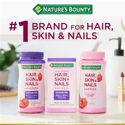 Natures Bounty Advanced Hair Skin And Nails Vitamins With Biotin