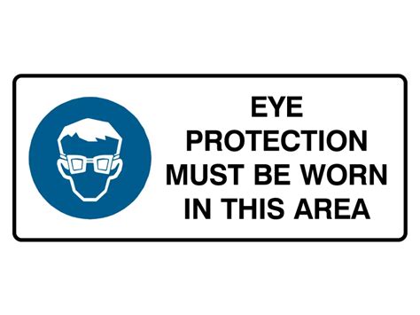 Eye Protection Must Be Worn In This Area Sign Landscape Vector Png