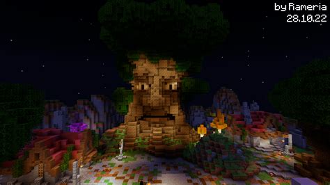 I Built A Wise Mystical Tree For My Server Lobby R Minecraftbuilds