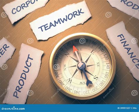 Compass Teamwork Stock Image Image Of South Decision 39991537