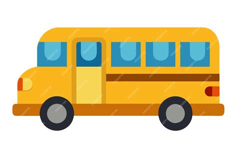 Premium Vector Cartoon School Bus Vector Illustration On White Background