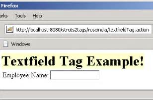 Textfield Tag Form Tag Example