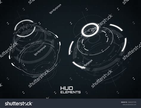 hud futuristic element hitech user interface stock vector royalty free