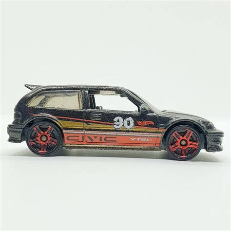 Vintage 2013 Black Honda Civic Ef Hot Wheels Car Honda Toy Car