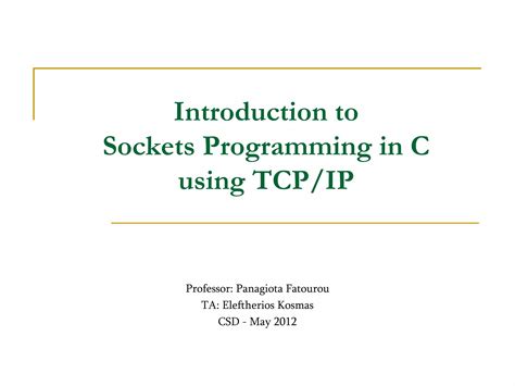 socket programming tcp ip ppt pdf
