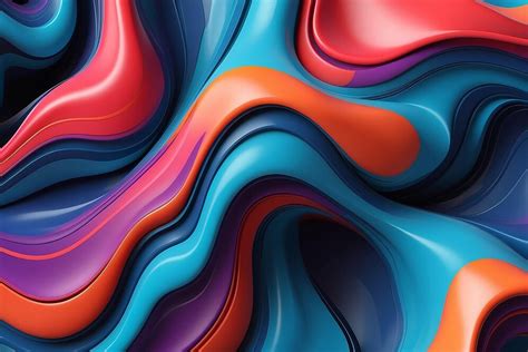 Premium Photo 3d Abstract Illustration Of Flowing Fluid Design Pattern