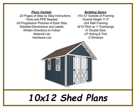 Storage Shed Plans 10x12 Tricityshedplans