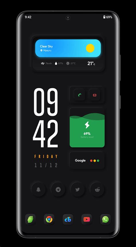 Theme The Dark Neumorphism Theme Randroidthemes