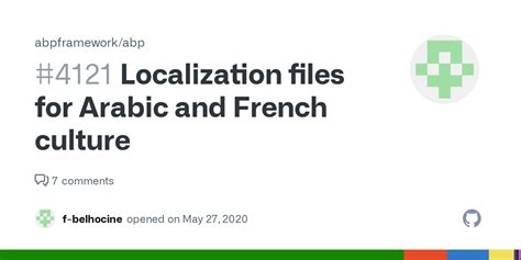 Localization Files For Arabic And French Culture · Issue 4121
