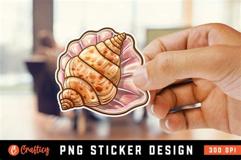 Sea Shell Stickerocean Stickermarine Stickershell Art