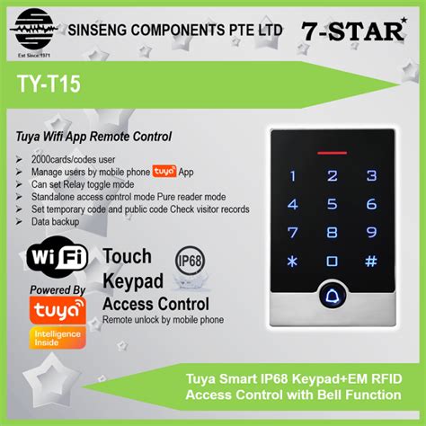 Wifi Tuya Smart Ip68 Waterproof Standalone Door Access Control Terminal